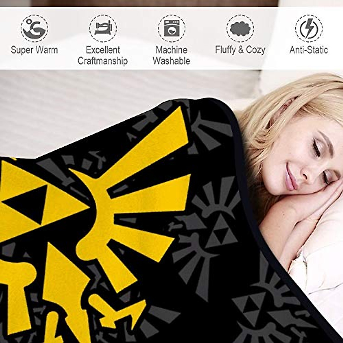 Ultra Soft Anime Blanket Smooth Home Decor Air Conditioning Throw Blanket for Bed Sofa Couch 80''x60''