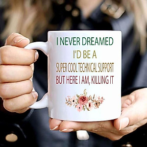 Tech Savvy Friends Gift - Killing It - Grey Multicolor Unisex Sweat - for a Technical Support 11 Oz White Ceramic Coffee Mug