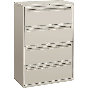 HON 784LQ 700 Series Four-Drawer Lateral File, 36w x 19-1/4d, Light Gray