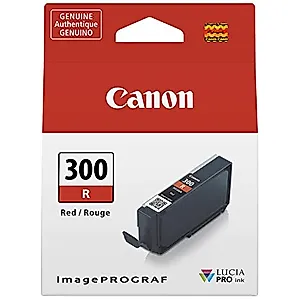 Canon PFI-300 Lucia PRO Ink, Red, Compatible to imagePROGRAF PRO-300 Printer