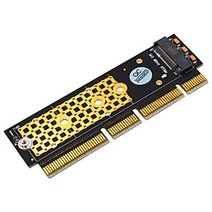 M.2 NGFF NVMe SSD to PCIE 3.0 X16/X8/X4 Adapter with heatsink for 1U/2U Server and Low Profile PC