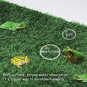 kathson 2pcs Reptile Carpet Terrarium Liner Tortoise Bedding Reptile Substrate Liner Mat Pet Cage Mats Supplies for Lizard Snake Bearded Dragon Gecko Chameleon Turtle Iguana (11.81 X 7.87 in)