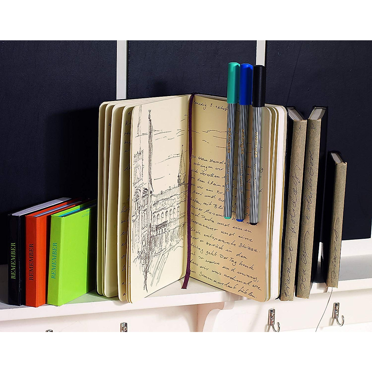 edding 55 - fineliner - set of 16 bright colours - 0.3 mm nib - colour pen for writing, drawing, underlining, illustrating - for children and adults, at school and in the home or office