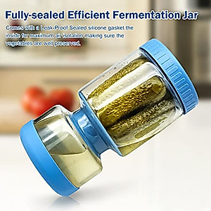 Mliepow Glass Pickle Jar, 34oz/1000ml Olive Hourglass Container with Upside Down Strainer Flip , BPA Free, Food Grade Leakproof ABS Lid, Pickle Storage Holder for Pickle, Olive and Jalapenos