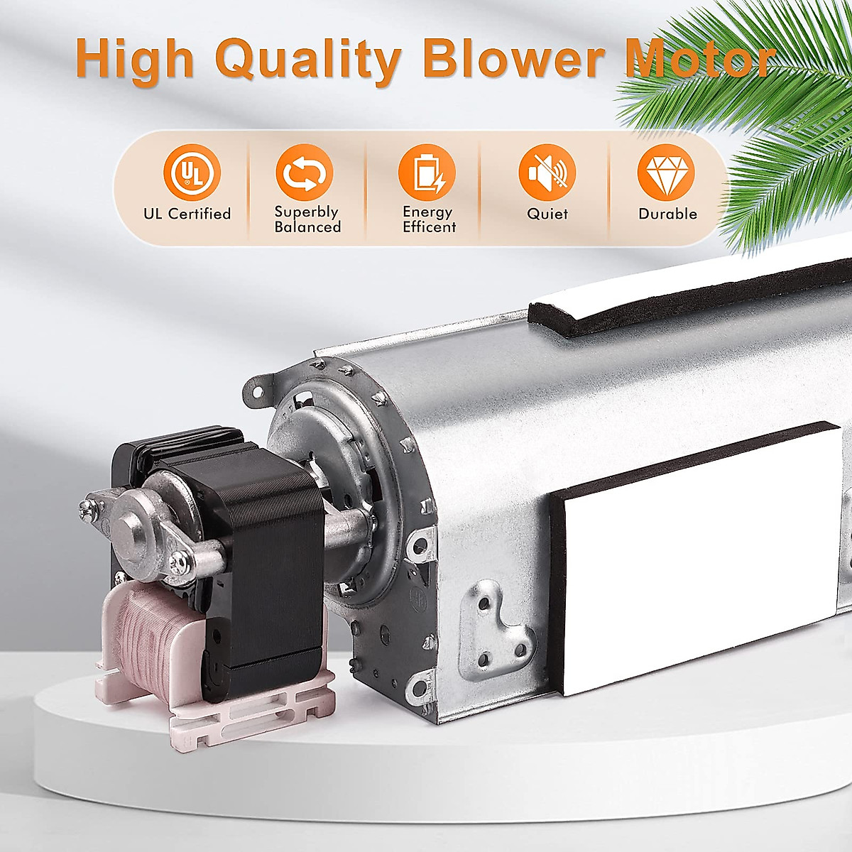 Adviace BKT BK Blower Fan Kit for Desa Tech, FMI, Vanguard, Vexar & Astria Fireplaces, GA3650 GA3700 GA3750 GA3650T GA3700T GA3750A Fireplace Blower Kit for Comfort Flame & Comfort Glow Fireplaces