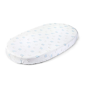 Stokke Sleepi Fitted Sheet by Pehr, Elephant - Soft Sheets for Stokke Sleepi Mini & Crib/Bed - Available in Playful Patterns - 100% Cotton