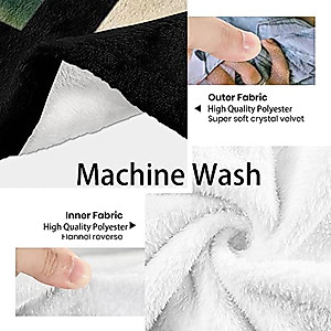 DIYKST Custom 5 Phoros Text Throw Blanket Customized Pictures Blanket Funny Fleece Blanket Lightweight Super Soft for Couch Sofa Bedding Living Room