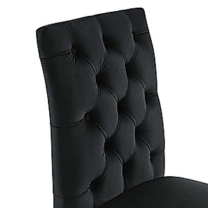 Modway Duchess Performance Velvet Set of 2 Dining Chair, Black