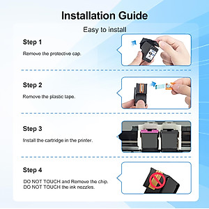WEKVA Remanufactured Ink Cartridge Replacement for HP Ink 63 63XL Works for HP OfficeJet 3830 4650 4655 5255 5258 5200 3833 Envy 4520 4512 DeskJet 1112 2130 3630 3633 Printer (1 Black,1 Color,2 Pack)