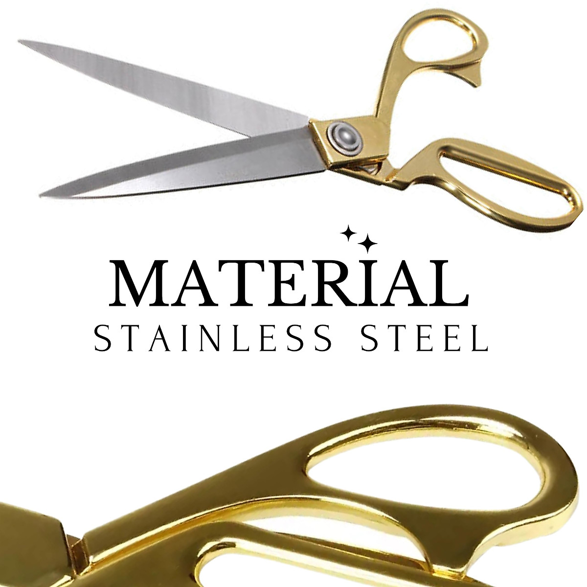 10.5" Heavy Duty Gold Scissors – Sharp Stainless Steel Scissors Gold 10.5 Inch All Purpose Scissors Professional Scissors Heavy Duty Grand Opening Scissors Best Gold Scissors for Office