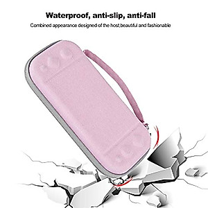 Mxzzand Game Host Accessory Protection Storage Bag for Switch(pink, Polar Animals)