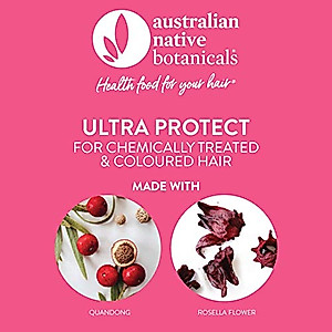 Australian Native Botanicals Natural Vegan Sulfate Free Shampoo For Men & Women, Colored & Chemically Treated Hair, 17 Fl Oz