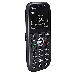Snapfon ez4G Locked | Big-Button Cellphone for Seniors, Nationwide 4G Volte, SOS Button, Hearing Aid Compatible, Mobile Monitoring Service Ready | Locked to Network, Activation Kit Included