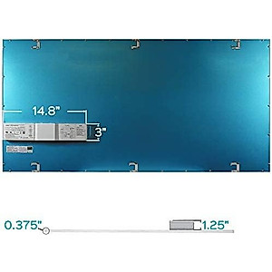 LED ENERGY PLUS 2X4 LED Flat Panel Light with Emergency Battery Backup, 50W 3000K/4000K/5000K, 0-10V Dimmable, 6500 Lumens, LED Drop Ceiling Lights, 100-277V, DLC UL Listed(2Pack)