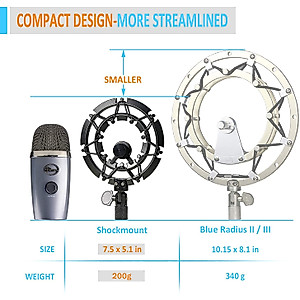 Blue Yeti Nano Shock Mount, Lightweight Alloy Shockmount Reduces Vibration Shock Noise Matching Mic Boom Arm, Designed for Blue Yeti Nano Microphone by YOUSHARES