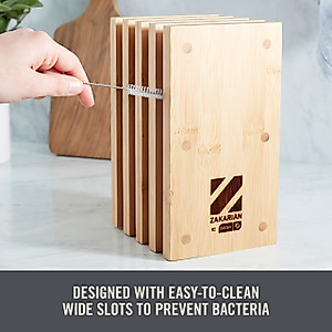 DASH Zakarian by DASH Magnetic Bamboo Knife Block for Holding and Displaying Knives