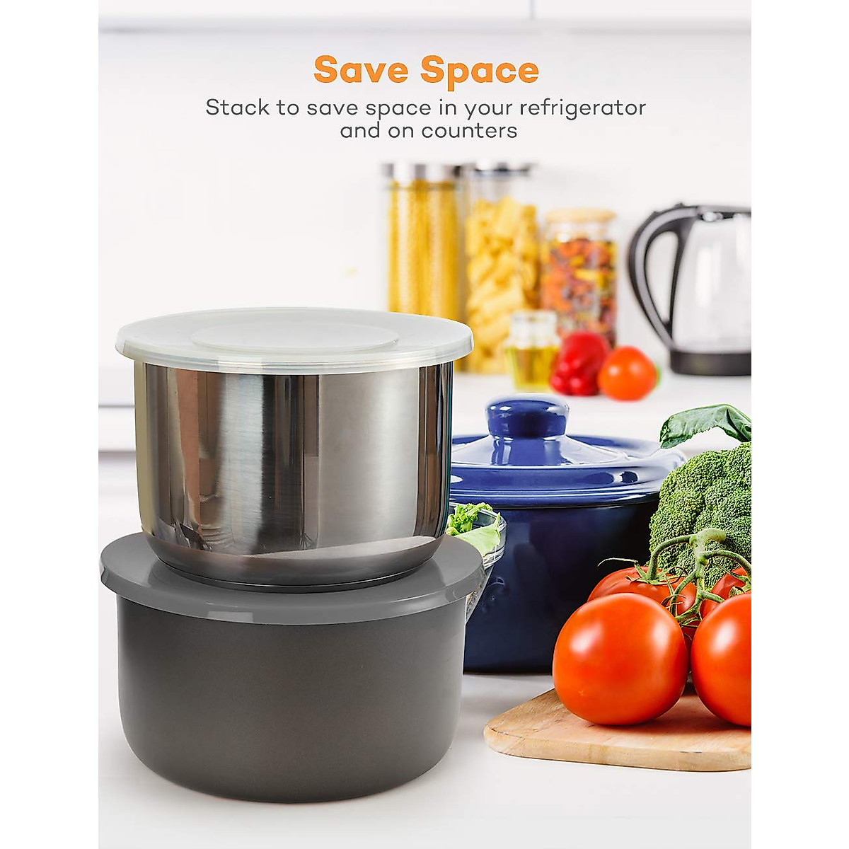 Silicone Lid Inner Pot Cover Accessories Compatible with Ninja Foodi Pressure Cooker and Air Fryer 6.5 Quart and 8 Quart, Grey,By SiCheer