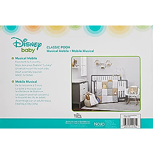 Disney Winnie The Pooh Classic Pooh Ivory, Sage, Butter Musical Mobile with Hunny Pot and Bees, Ivory, Sage, Butter, Brown