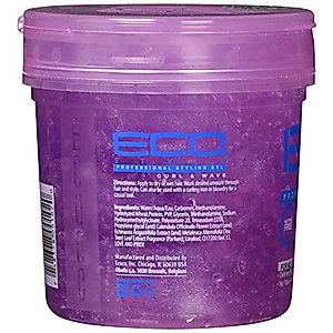 Eco Style Ecoco Hair Gel - Curl And Wave - Anti-Itch, Alcohol-Free Formula - Perfect Hold For Angled Or Tapered Sides - Ideal For Wavy Hair - No Flakes - Not Animal Tested - Moisturizes - 16 Oz