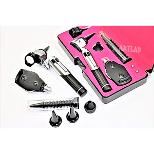 Artlab Multi-Function Otoscope Student Set-Multi-Function Ear Scope for Ear, Nose & Eye Examination with Disposable Speculum with 2 Free Replacement Bulbs (Include Hard Case)