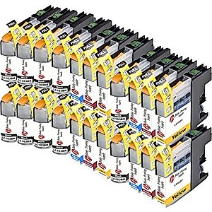 Blake Printing Supply Compatible Ink Cartridge Replacement for Brother LC101, LC103 (Black, Cyan, Magenta, Yellow, 22-Pack)