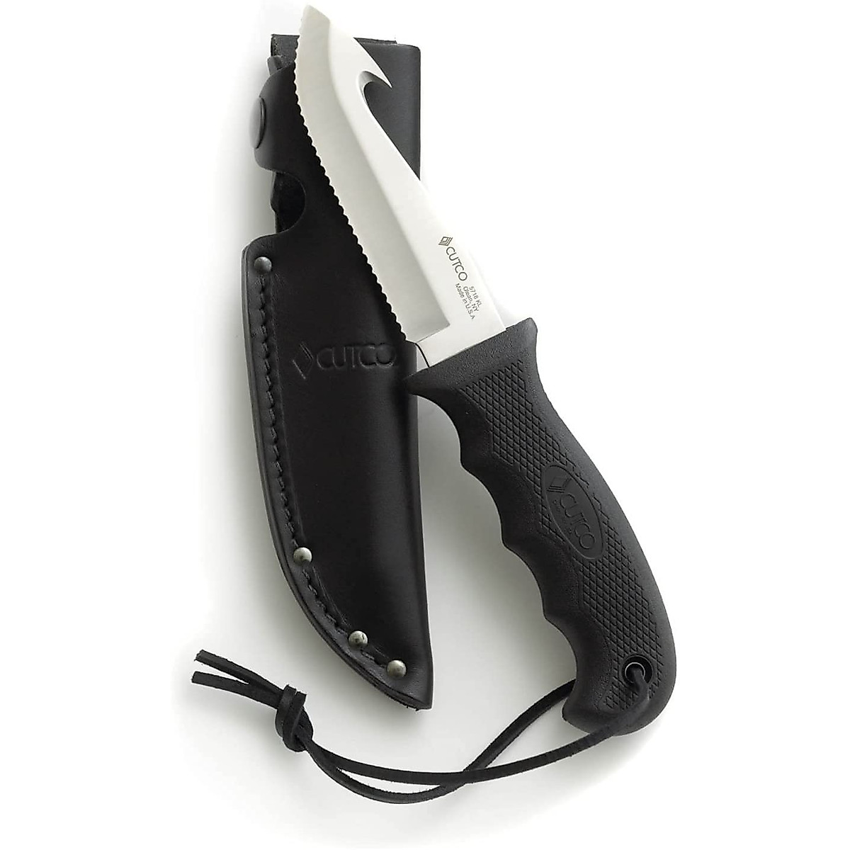 CUTCO Gut Hook Hunting Knife with Leather Sheath #5717BK