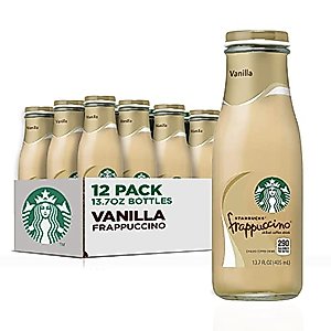 Starbucks Frappuccino Coffee Drink, Vanilla, 13.7 Fl Oz (Pack of 12)