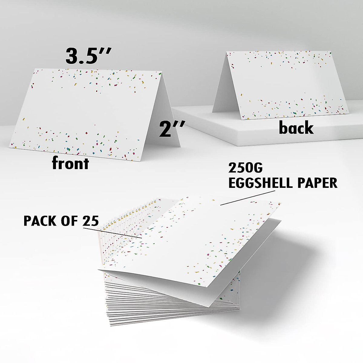 25 Place Cards - Perfect for Birthday Party, Weddings Party, Retirement Party, Banquets, Events/WZ001