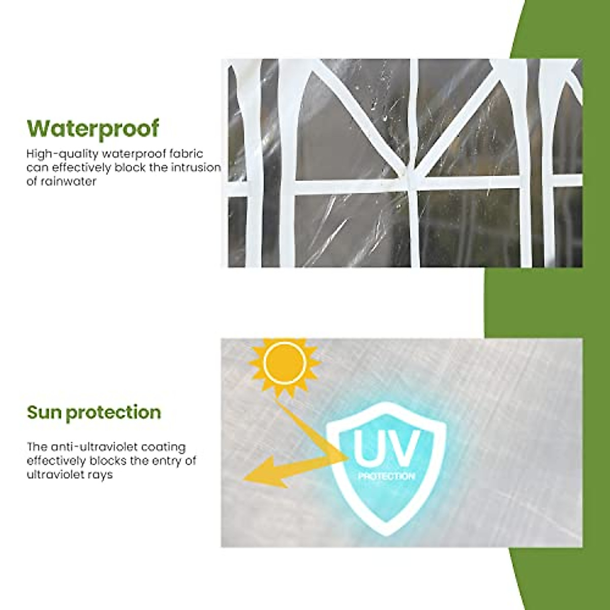 FDW 10x30 Party Tent Wedding Patio Gazebo Outdoor Carport Canopy Shade with Side 8 Removable Walls