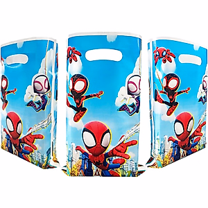 30pcs Spiderman Birthday Party Gift Bags Candy Bags Goody Bags Spiderman Birthday Party Supplies Decorations (2)