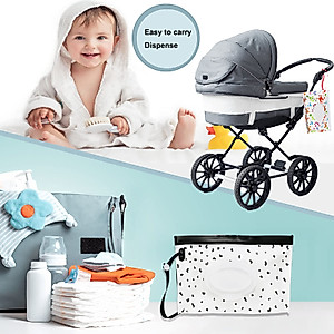 4 Pack Baby Refillable Wet Wipe Dispenser, Reusable Wipe Holder Wipes Pouch Container, Portable Travel Wipes Holders & Case, Eco Friendly and Lightweight Wipes Pouch