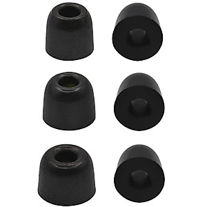 JNSA Replacement Memory Foam Ear Tips Noise Canceling Foam Ear Tip Compatible with Sony WF-1000XM4 / 1000XM5 Earbud Headphones, [Fit in Case],L/M/S 3 Size 3 Pairs,Black (Foam4XM4B3P)