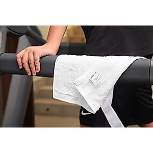 Avalon Towels Cotton Washcloths – (Pack of 24) Size 12x12 Inches Premium Ring Spun Cotton, Super Absorbent Soft Face Towels, Gym Towels, Hotel Spa Quality, Reusable Multipurpose Towels (White)