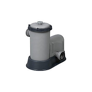 Bestway 58390E Flowclear 1500 GPH Filter Pump for 300 to 8,400 Gallon Above Ground Swimming Pool with Adaptors and Energy Saving Plug