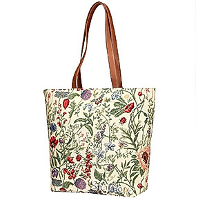 Signare Tapestry Shoulder Bag Tote Bag for Women with Sunflower Butterfly Dragonfly (SHOU-MGD)