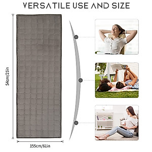 HenCaier Bay Window Mat Non-Slip 20x60 Indoor Bay Window Décor Cushion Pads Living Room Bedroom Area Rug Floor Seat Slipcovers Bench Furniture Protector Grey