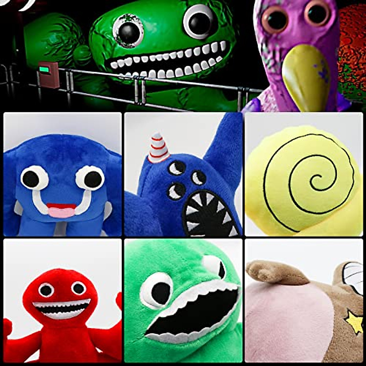 6PCS Garden of Banban Plush,10 inches Garden of Ban ban Jumbo Josh Plushies Toys,Soft Monster Horror Stuffed Figure Doll for Fans Gift,Soft Stuffed Animal Figure Doll for Adult and Kids