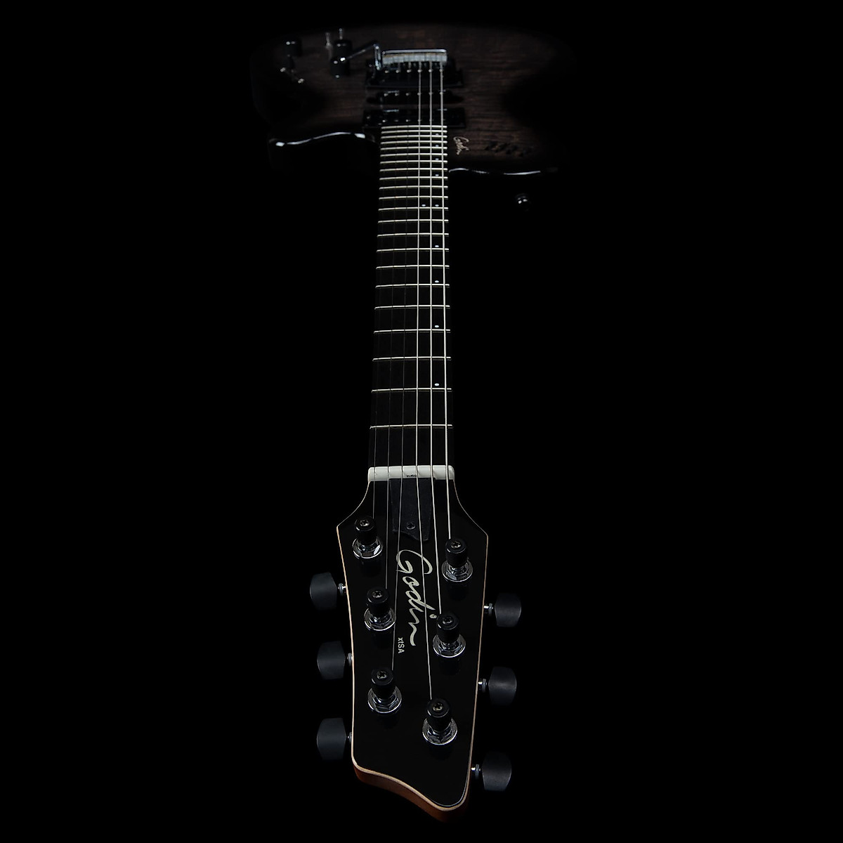 Godin XTSA Solid Body 3-Voice Electric Guitar (Trans Black)