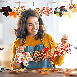 Tudomro 70 Pcs 10 x 10 Inch Fall Fabric Square Thanksgiving Autumn Patchwork Fabrics Maple Leaf Turkey Square Patchwork Fabric Pumpkin Quilting Fabric for Fall DIY Crafts