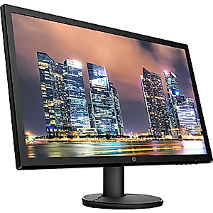 HP V24 24 inch TN Full HD 1920 x 1080 LED Backlit LCD Monitor 2-Pack Bundle with HDMI & VGA Ports, FreeSync, 75Hz Refresh Rate, Low Blue Light, Desk Mount Clamp Dual Monitor Stand, & Mini Speaker
