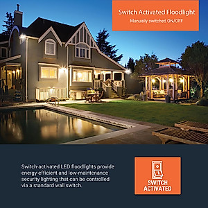 HALO TGS Outdoor Integrated LED Flood & Security Light Triple Round Head White