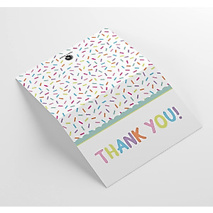 M Market On Mainstreet Sprinkle Thank You Cards for Baby Sprinkles/Baby Showers, Includes White Envelopes, 25 count