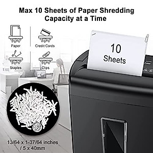 Bonsaii 10 Sheet Cross Cut Paper Shredder for Home Office Use & 12 Pack Lubricant Sheets