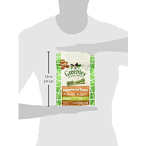 Greenies Gingerbread Flavor Teenie Size, Veterinarian-Recommended for Dental Care, Dog Treat Chews, Great Holiday Dog Stocking Stuffers, Limited Edition, 12 oz. Pack of 43