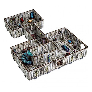 Dungeons & Lasers Fantasy Starter Set with 286 Pieces of Tabletop D&D Terrain and DND Accessories for 5E Compatible RPG Games - Unpainted and Unassembled - for Ages 14+