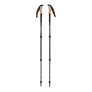 Black Diamond Alpine Carbon Cork Whippet-Ready Trek Poles, Astral Blue