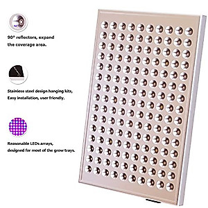 Diboys LED Grow Light for Indoor Plants, 45W Plant Lights Full Spectrum Panel Grow Light for Seedlings, Succulents, Micro Greens, Vegetable and Flower, 2 Pack