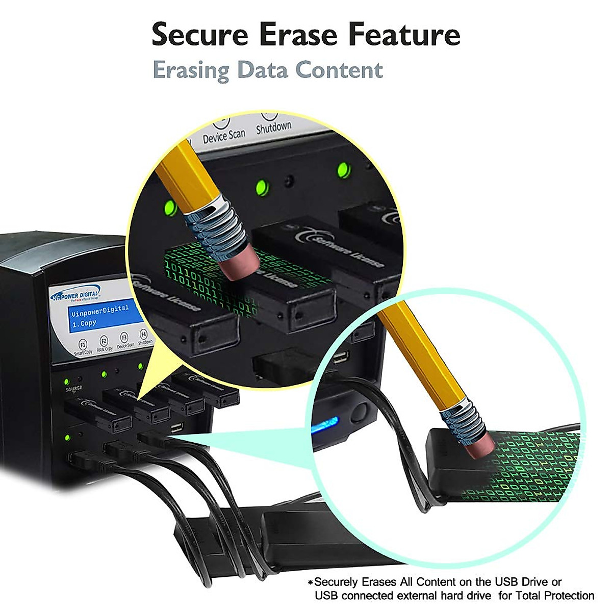 Vinpower Digital USBShark Standalone USB Flash Drive Duplicator - 7 Targets (High Speed)