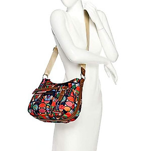 Lily Bloom Kara Coho Crossbody Hobo Bag (Spritz Stripe)