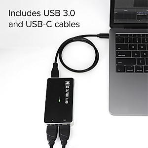 Plugable HDMI Video Capture Card, USB 3.0 or USB C, Record, Stream and Go Live with DSLR, 1080P 60FPS with HDMI Pass Through - Compatible with Windows, Mac OS, Linux, OBS Streaming